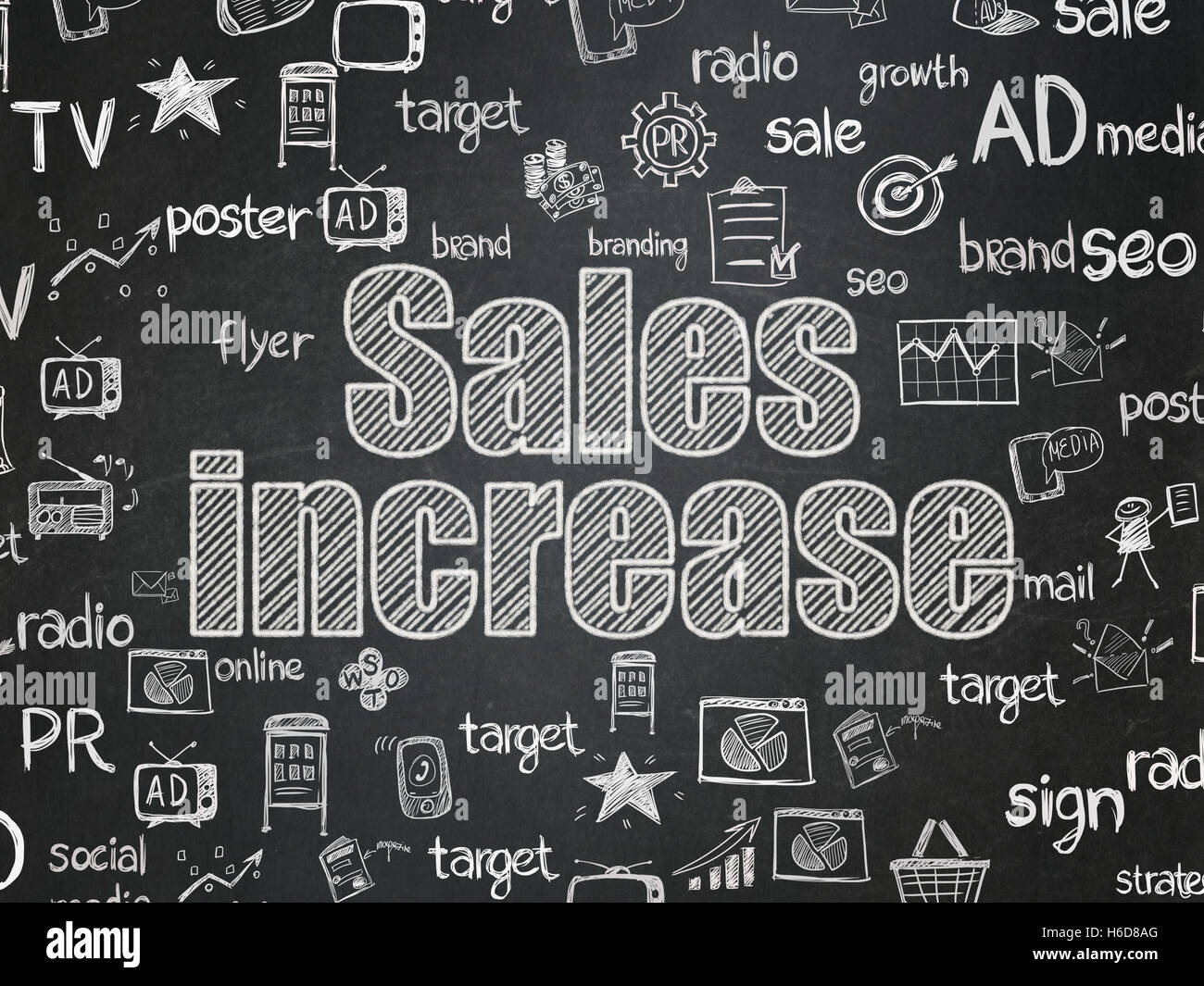 Marketing concept: Sales Increase on School board background Stock ...