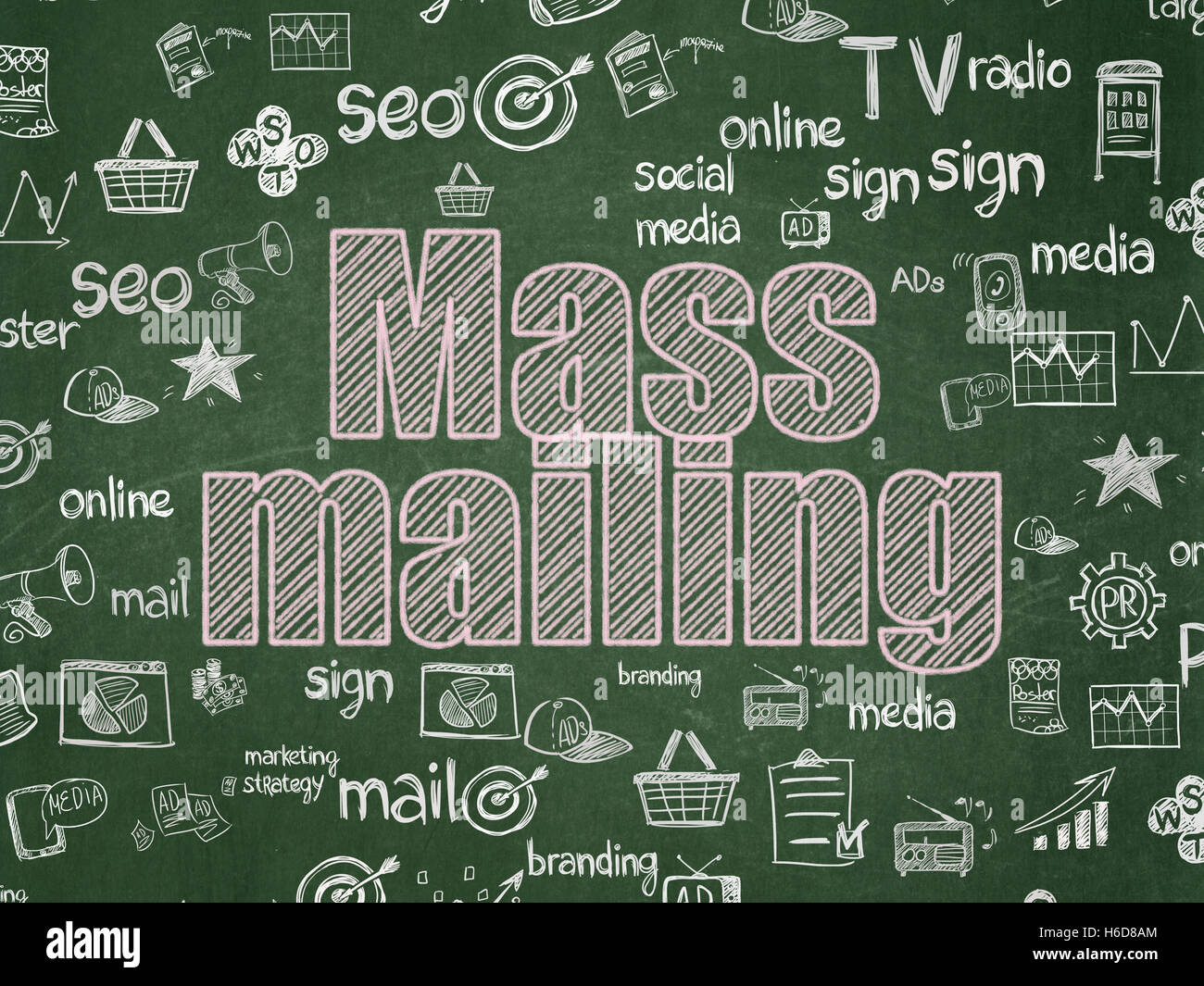 Marketing concept: Mass Mailing on School board background Stock Photo ...