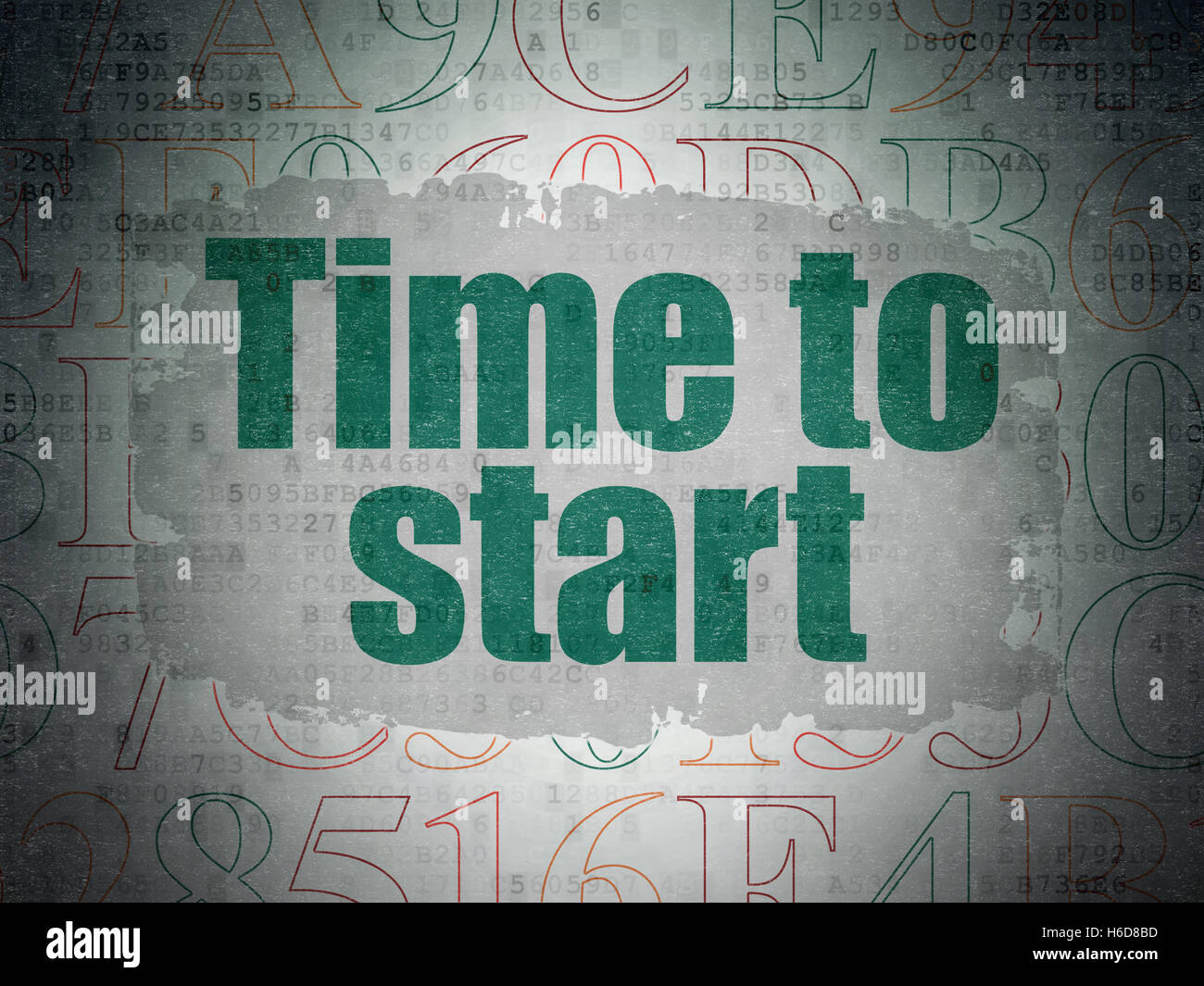 Time concept: Time to Start on Digital Data Paper background Stock ...