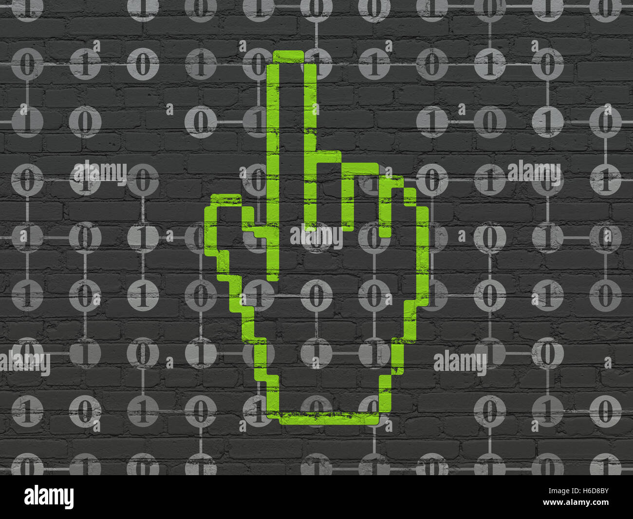 Web development concept: Mouse Cursor on wall background Stock Photo ...