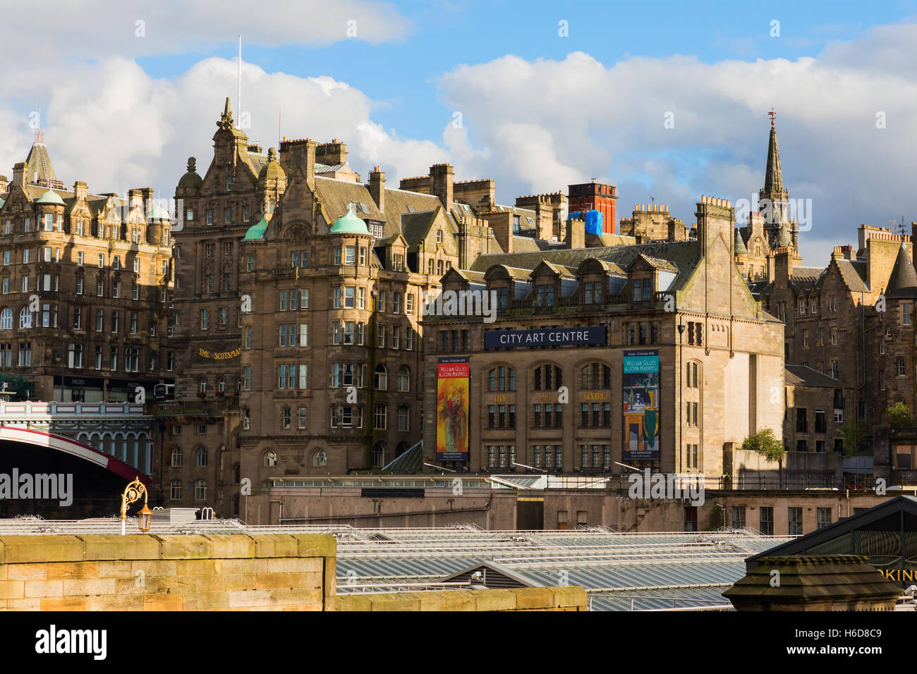 Edinburgh, Scotland, UK - September 10, 2106: view of the old town over ...