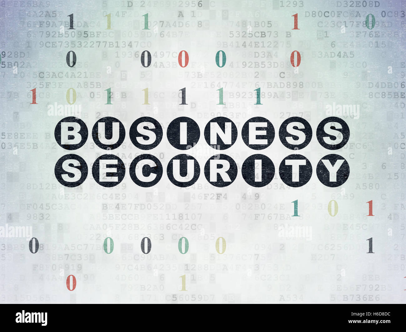 Protection concept: Business Security on Digital Data Paper background ...