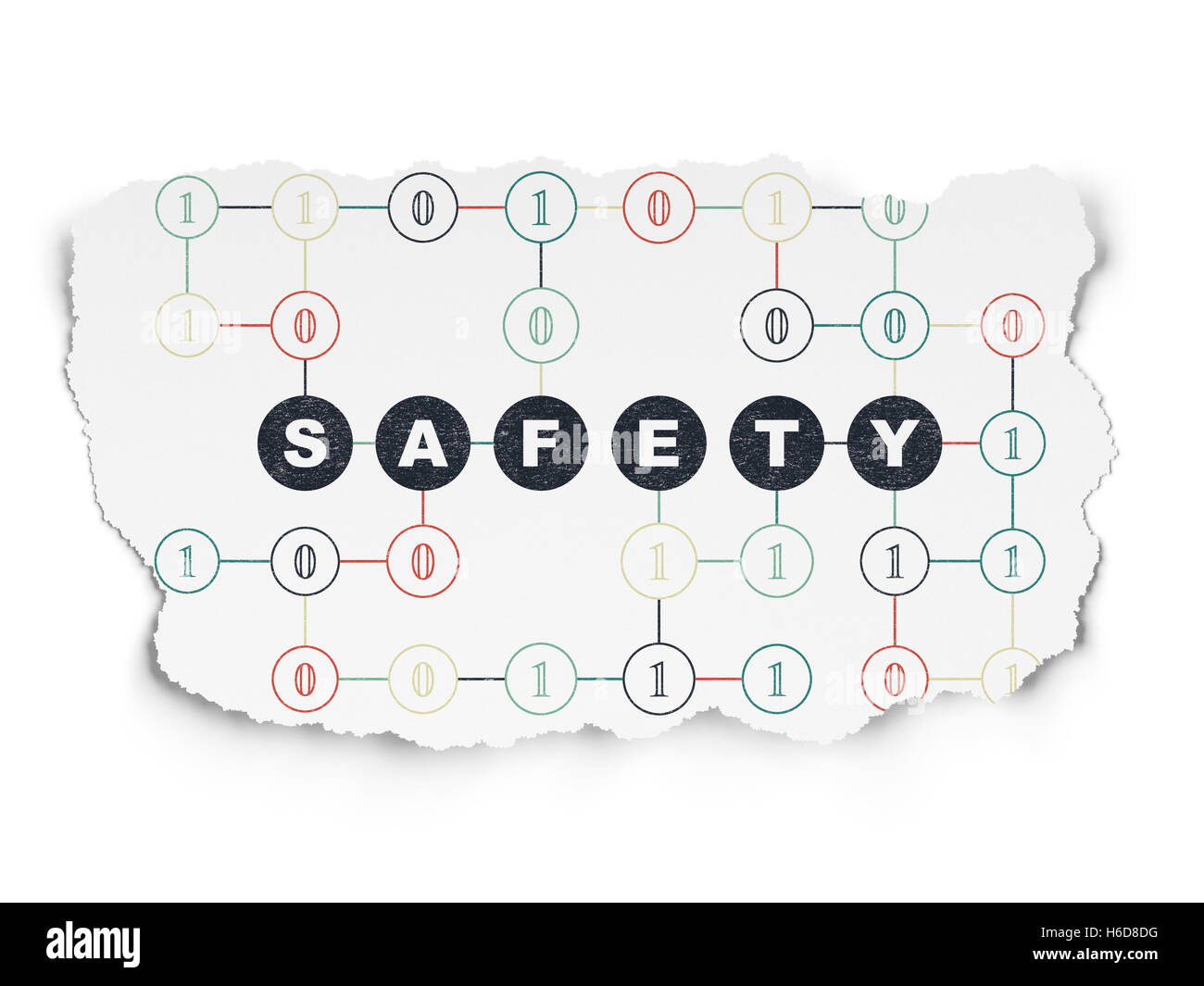 Protection concept: Safety on Torn Paper background Stock Photo - Alamy