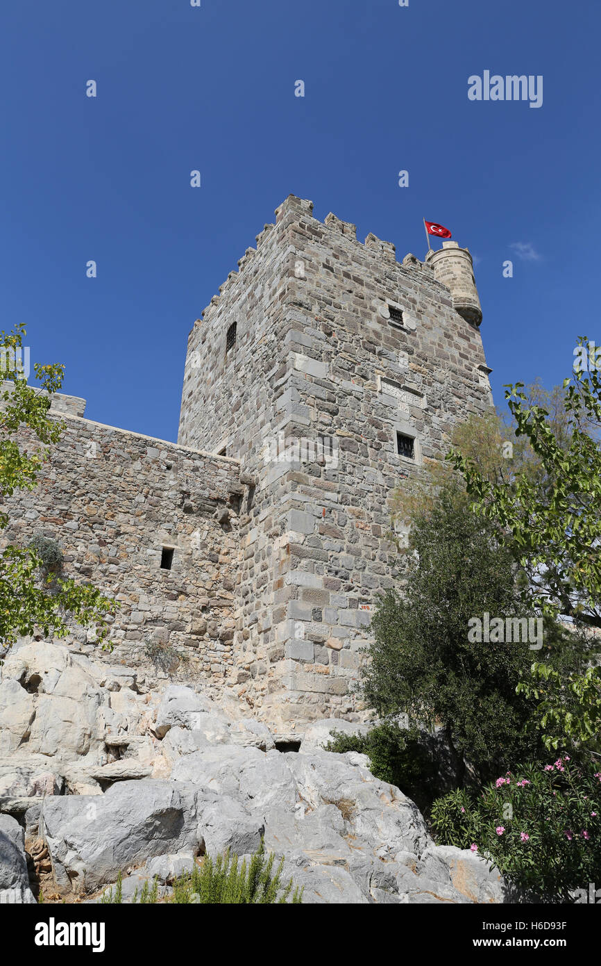 Bodrum Castle in Aegean Coast of Turkey Stock Photo - Alamy
