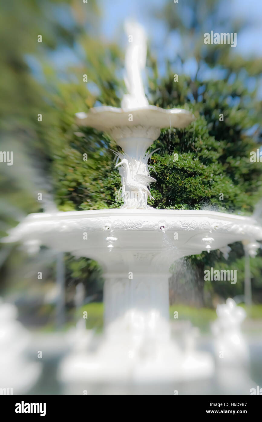 The Parisian inspired and fanciful statuary water fountain landmark in ...