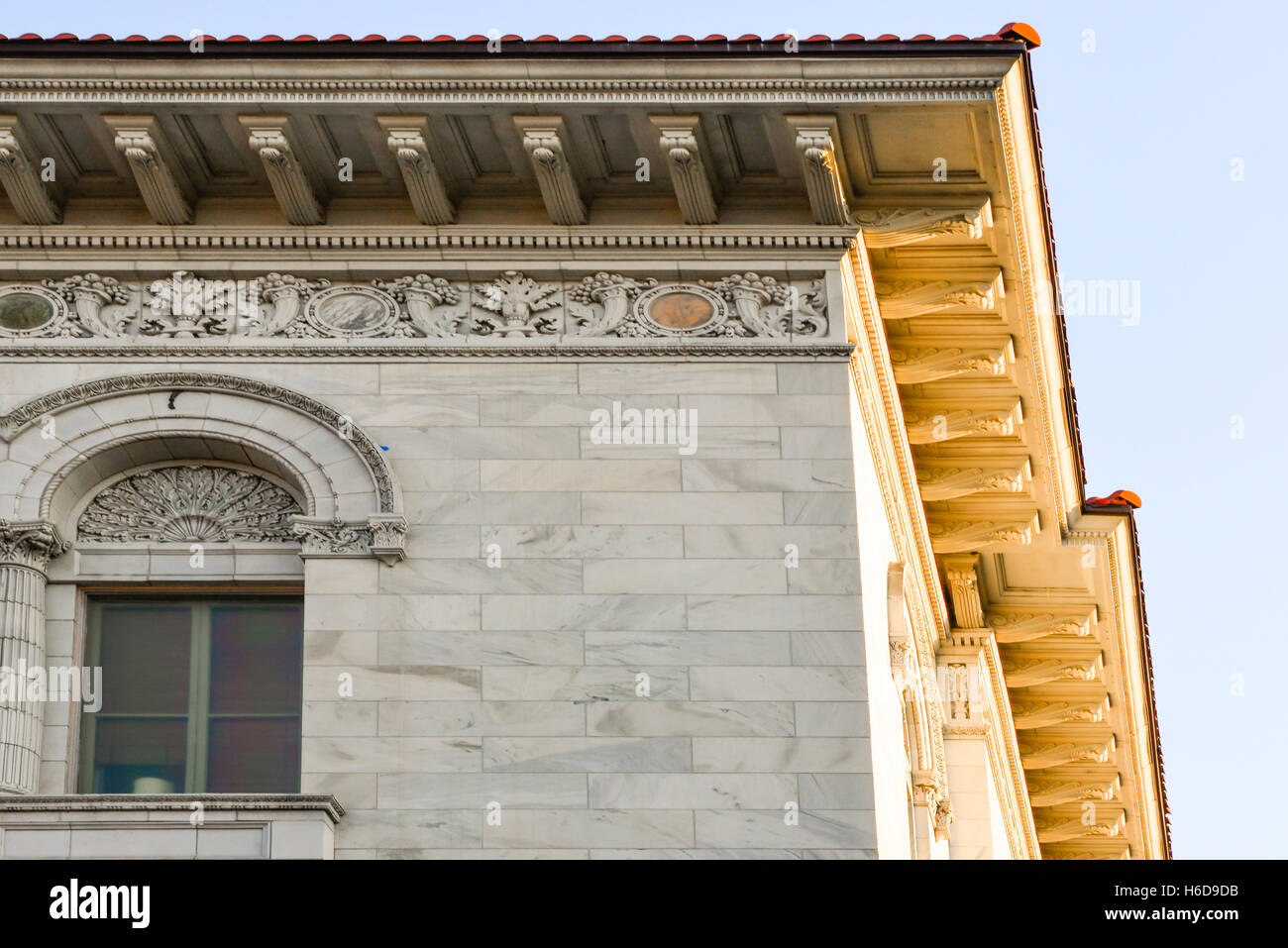 Architectural Detail of Neo Classical Corner roof line corner ...