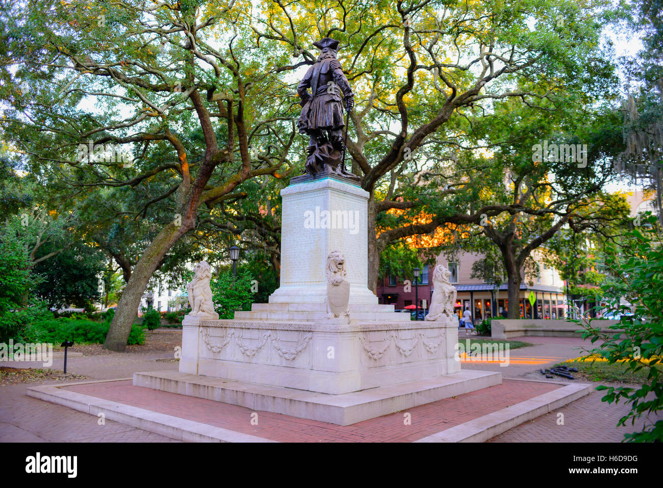 Bronze Statue of founder of the Georgia Colony in 1733, James ...