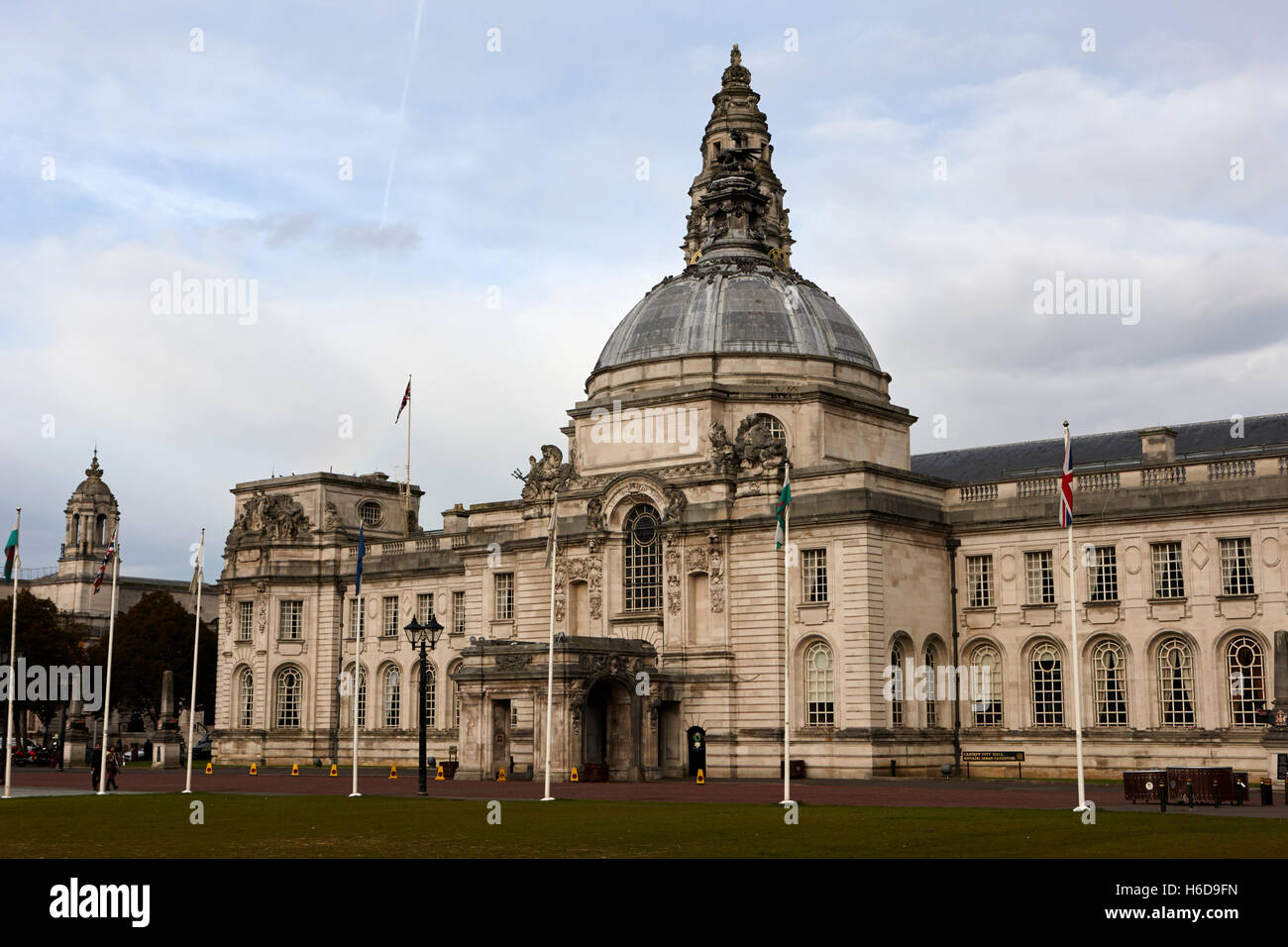 Cardiff city hall building Wales United Kingdom Stock Photo - Alamy