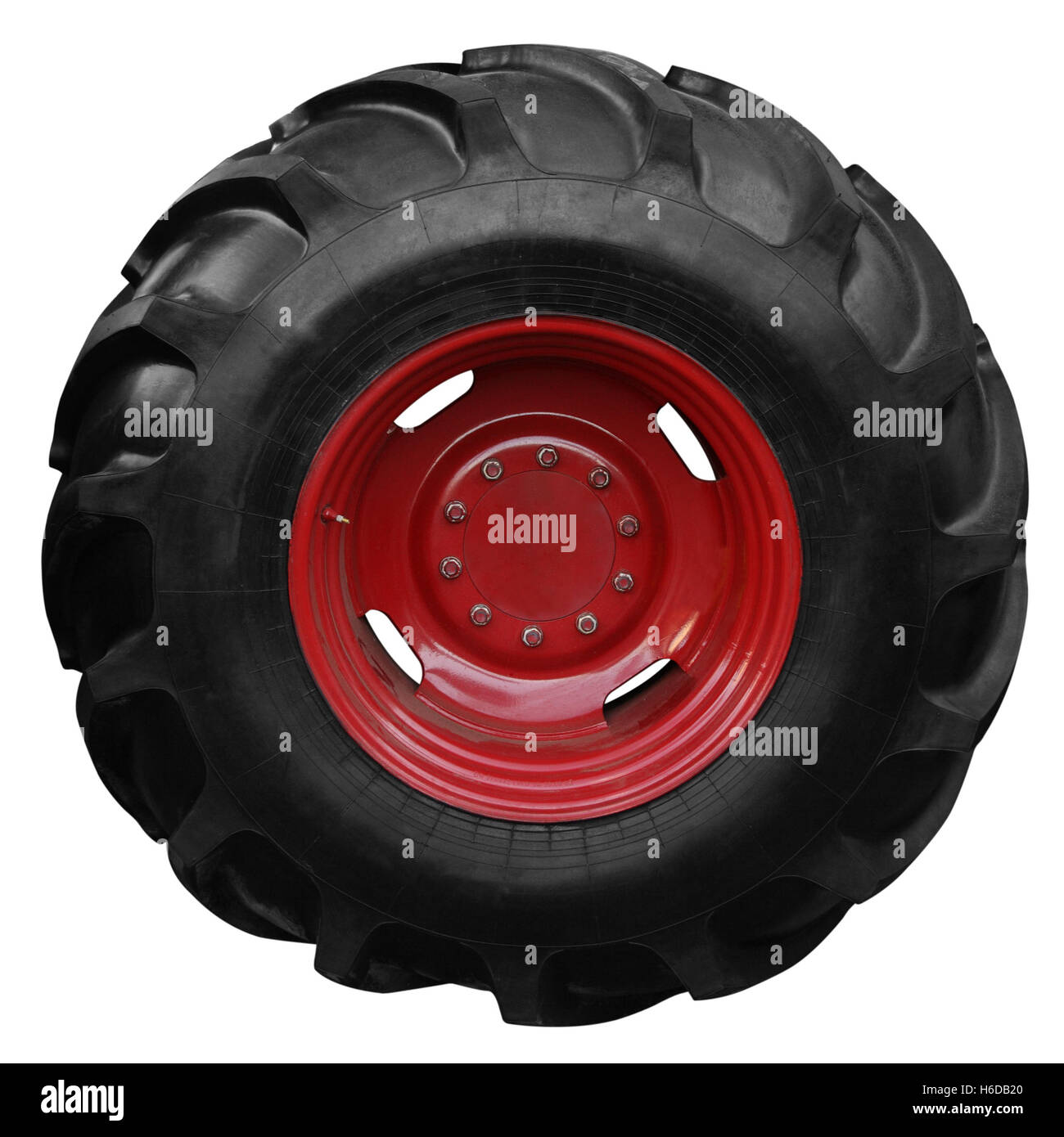 Tractor tire on white background Stock Photo - Alamy