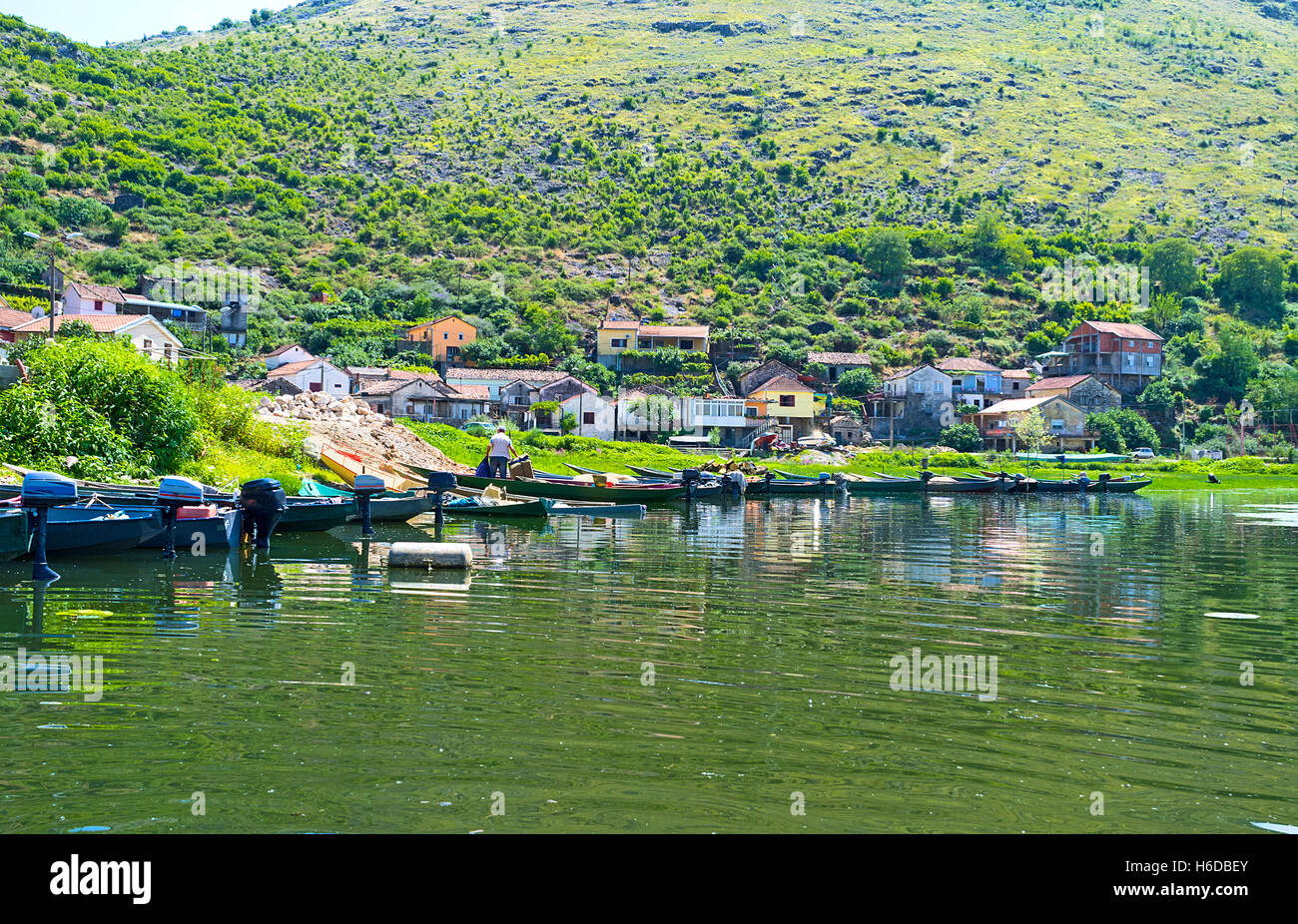 The village Vranjina, located on the same named island, washed by ...