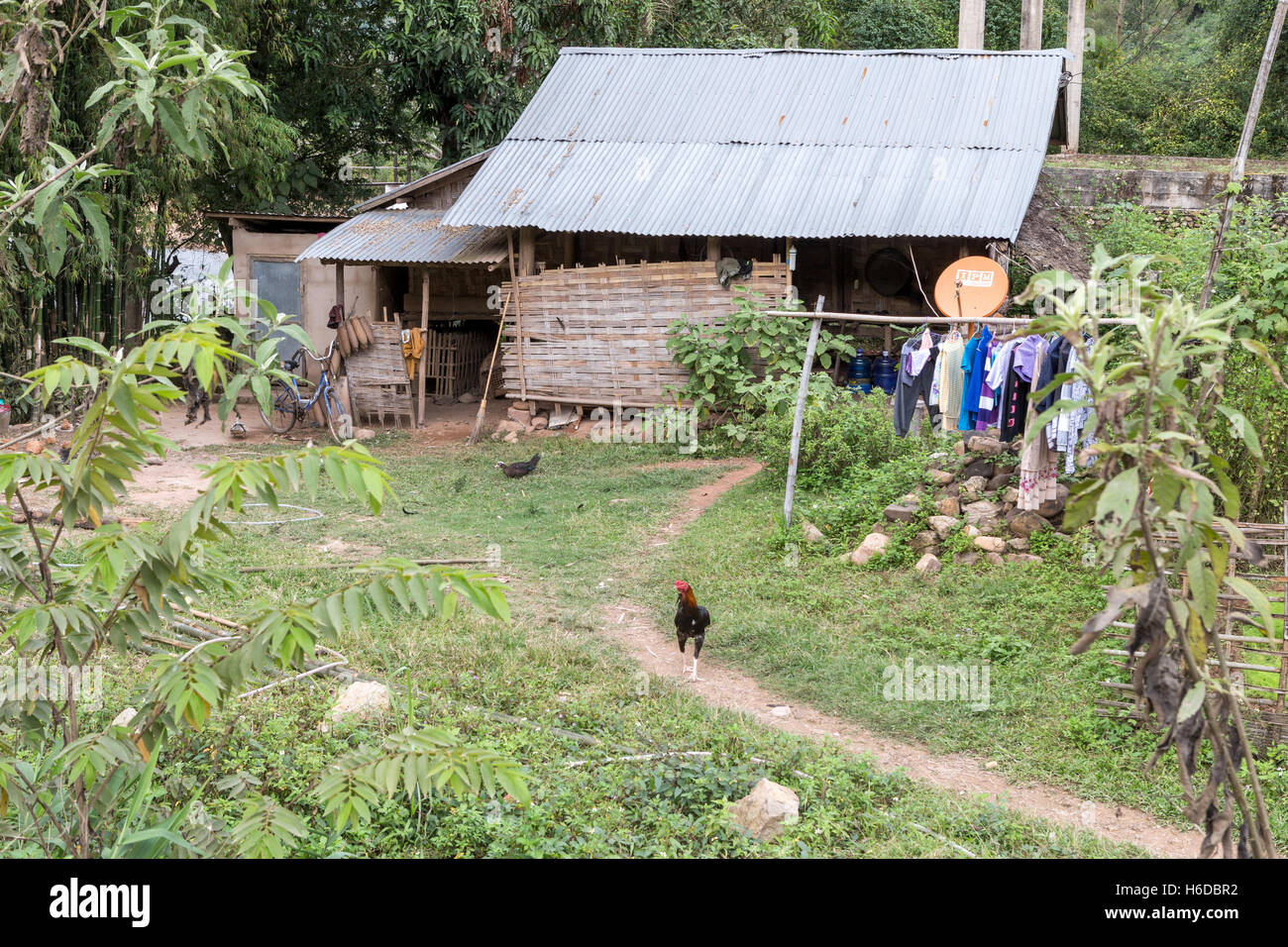Home, Muang La, Khmu/Khamu people, Oudomxay province, Laos Stock Photo ...