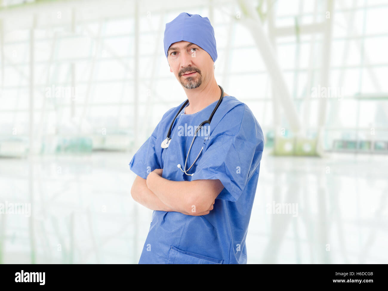 happy male doctor at the hospital Stock Photo - Alamy