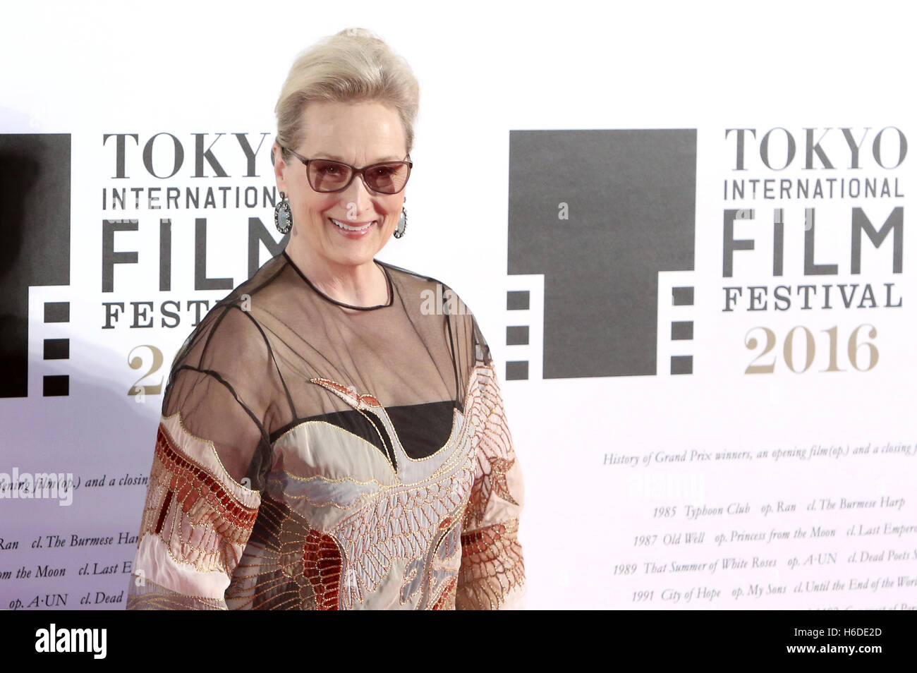 Tokyo, Japan. 25th Oct, 2016. Meryl Streep attends the opening ceremony ...