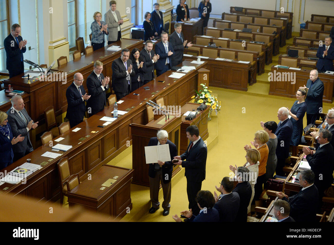 Prague, Czech Republic. 27th Oct, 2016. Holocaust survivor Jiri Brady ...