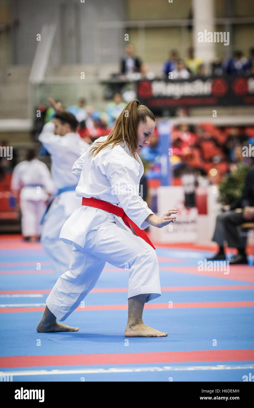 Linz, Austria. 26, October, 2016. Alexandra Feracci (France) Kata ...
