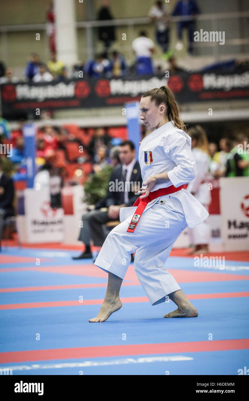 Linz, Austria. 26, October, 2016. Alexandra Feracci (France) Kata ...