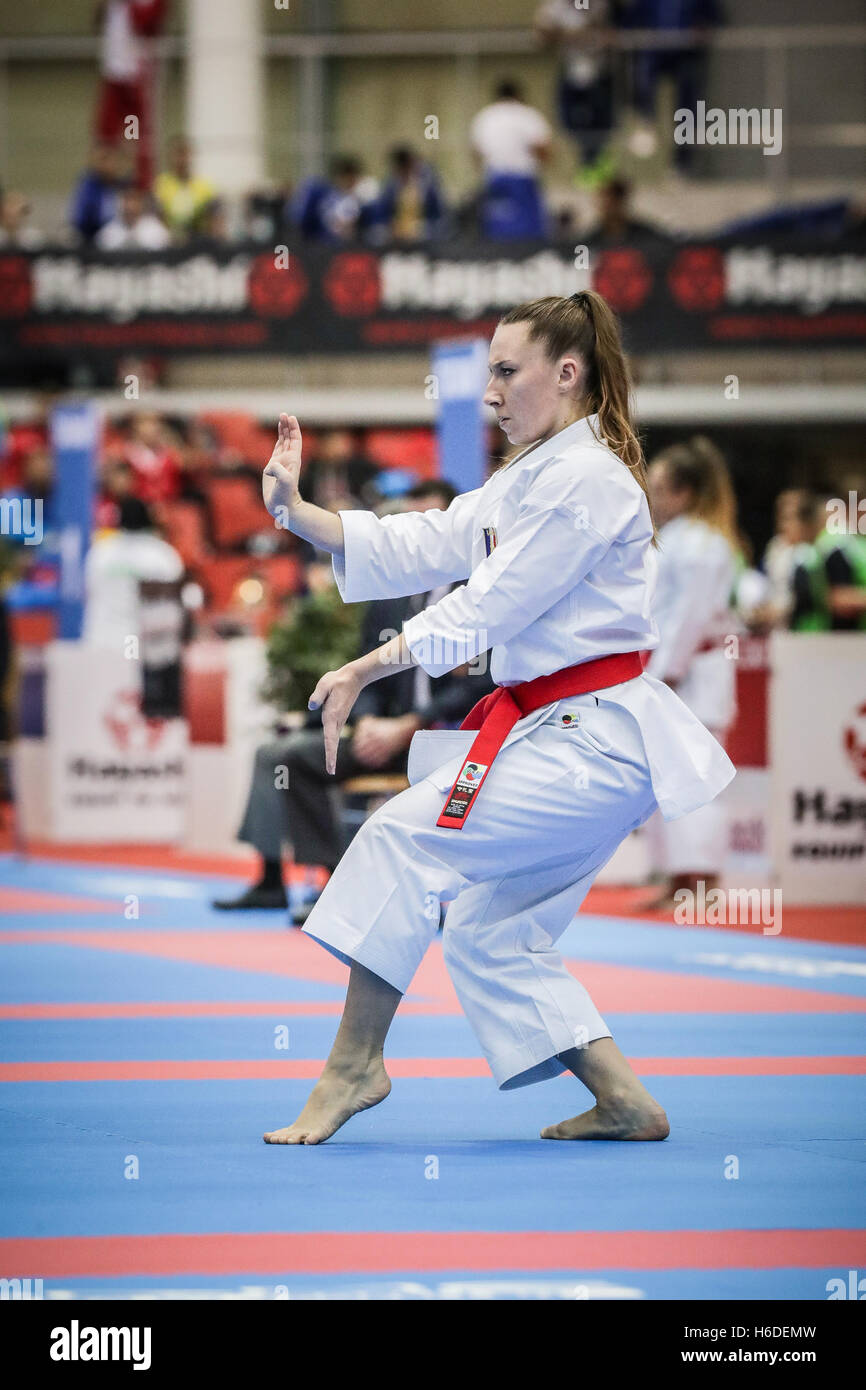 Linz, Austria. 26, October, 2016. Alexandra Feracci (France) Kata ...