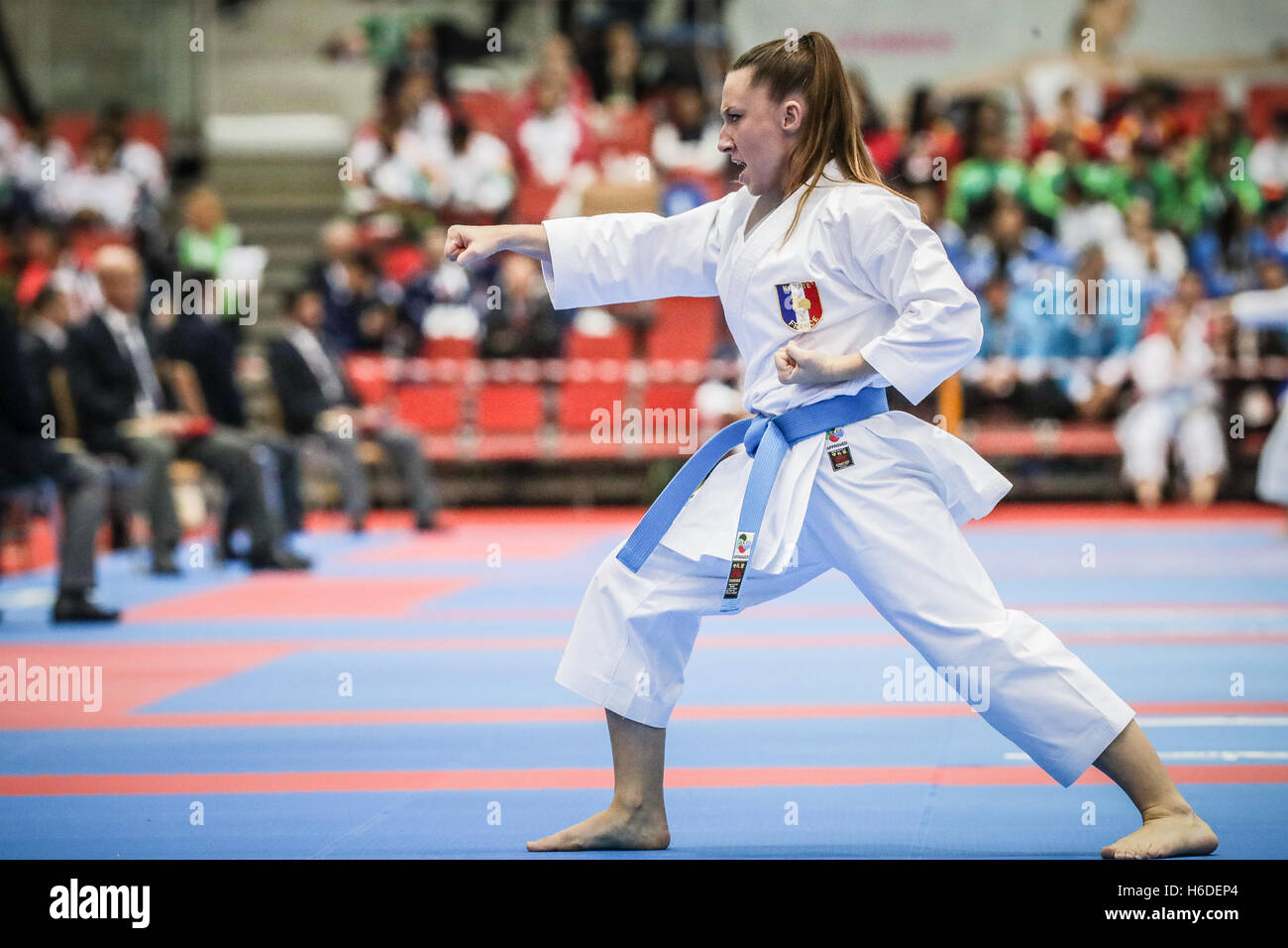 Linz, Austria. 26, October, 2016. Alexandra Feracci (France) Kata ...