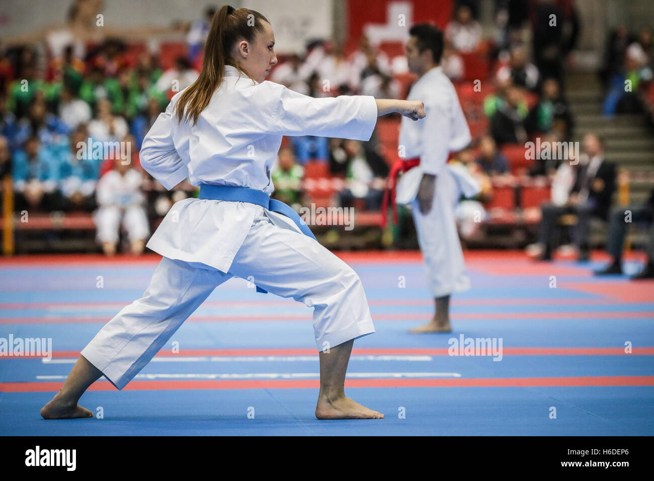 Linz, Austria. 26, October, 2016. Alexandra Feracci (France) Kata ...