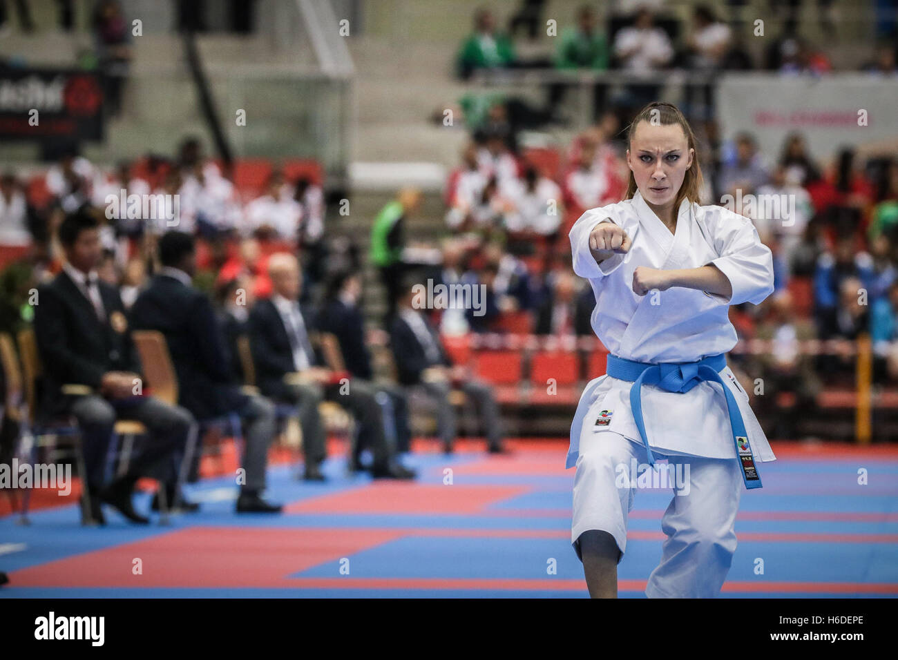 Linz, Austria. 26, October, 2016. Alexandra Feracci (France) Kata ...