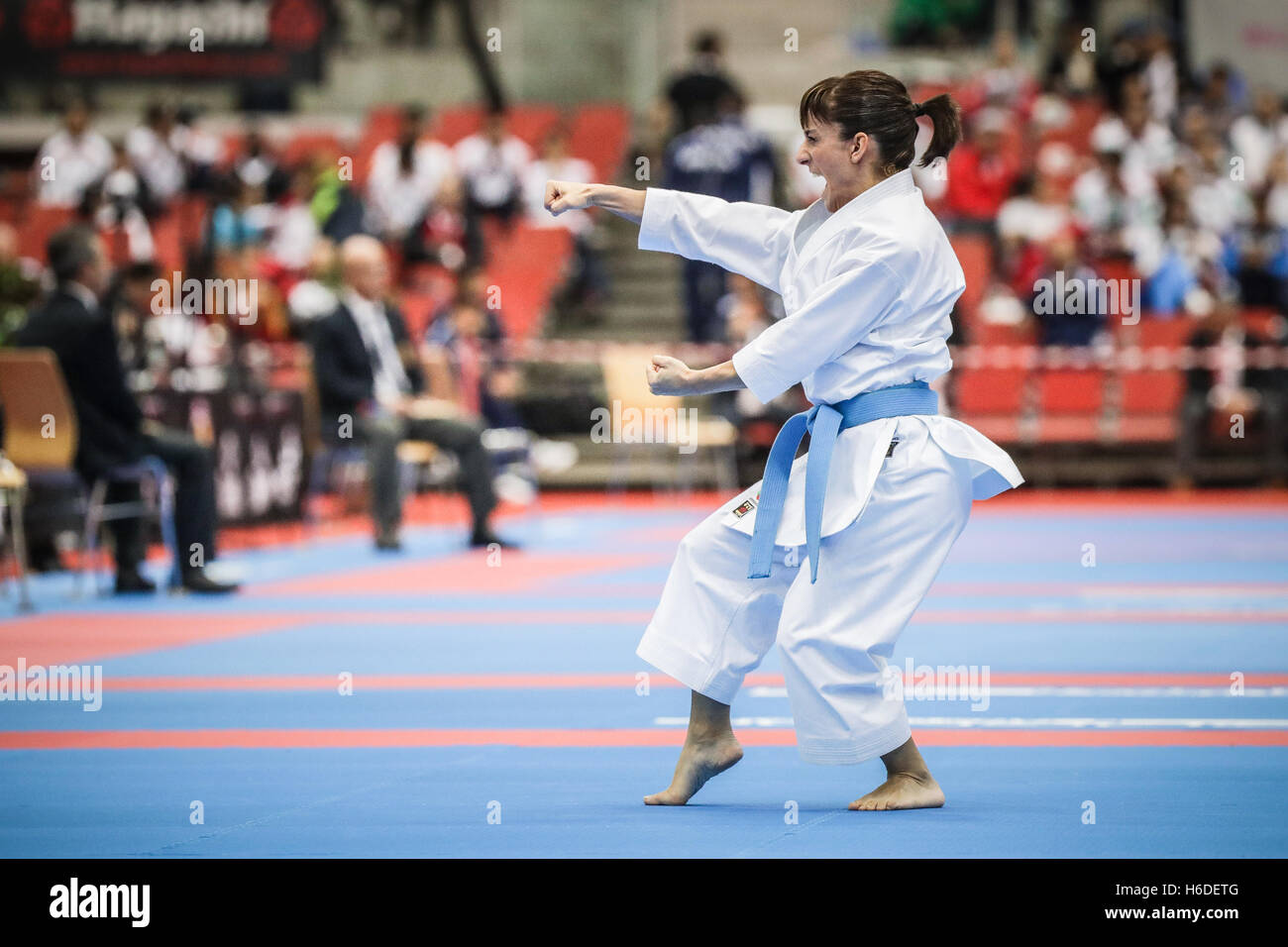 Linz, Austria. 26, October, 2016. Alexandra Feracci (France) Kata ...