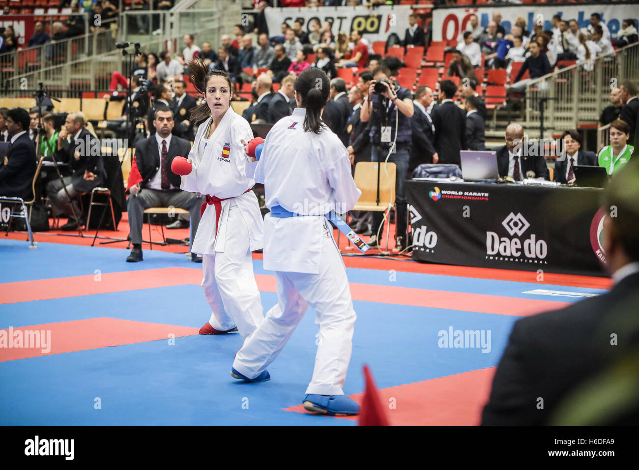 Linz, Austria. 26, October, 2016. Female Kumite - World Championship ...
