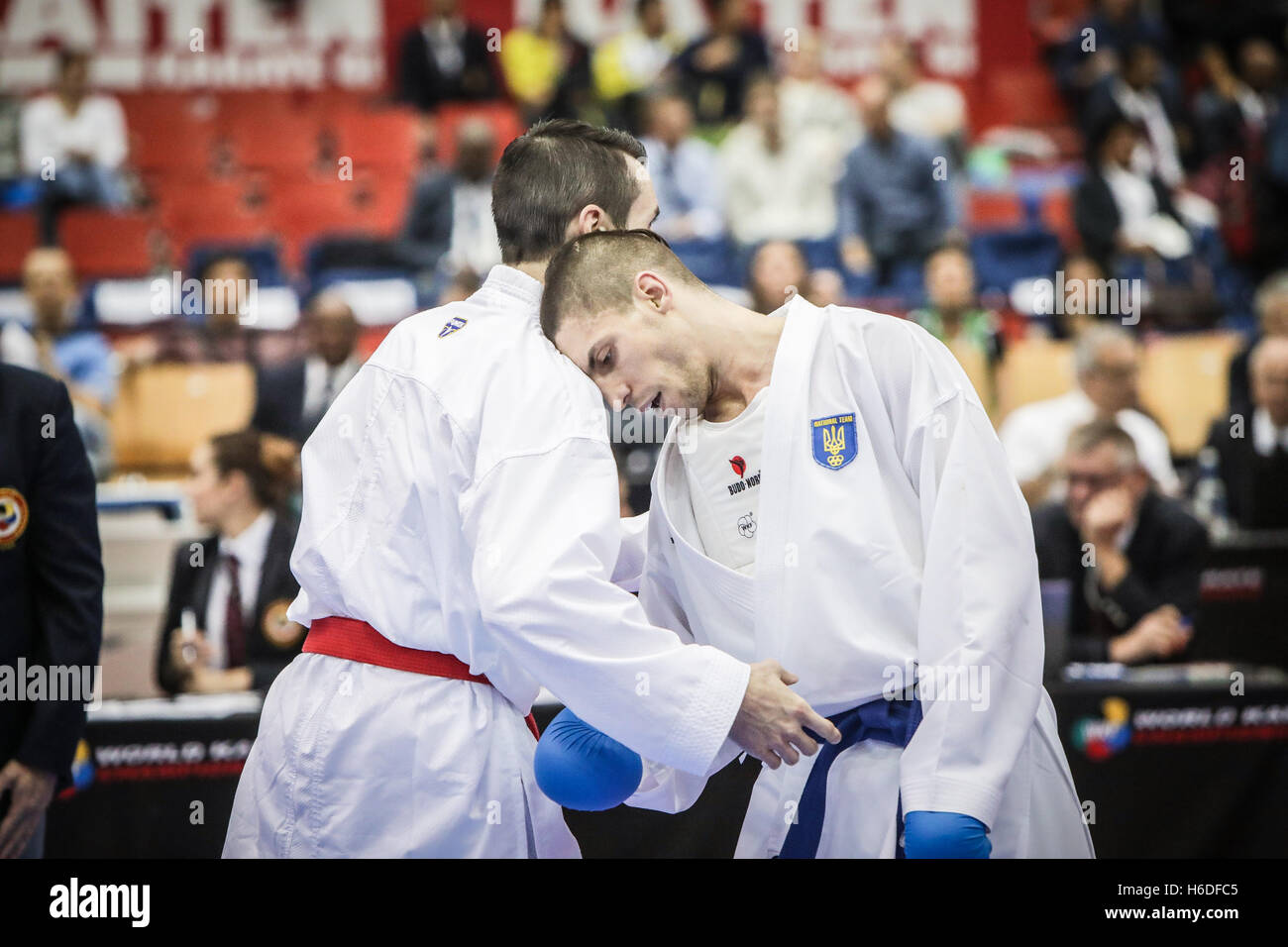 Linz, Austria. 26, October, 2016. Tom Scott (USA) Kumite Male, World ...
