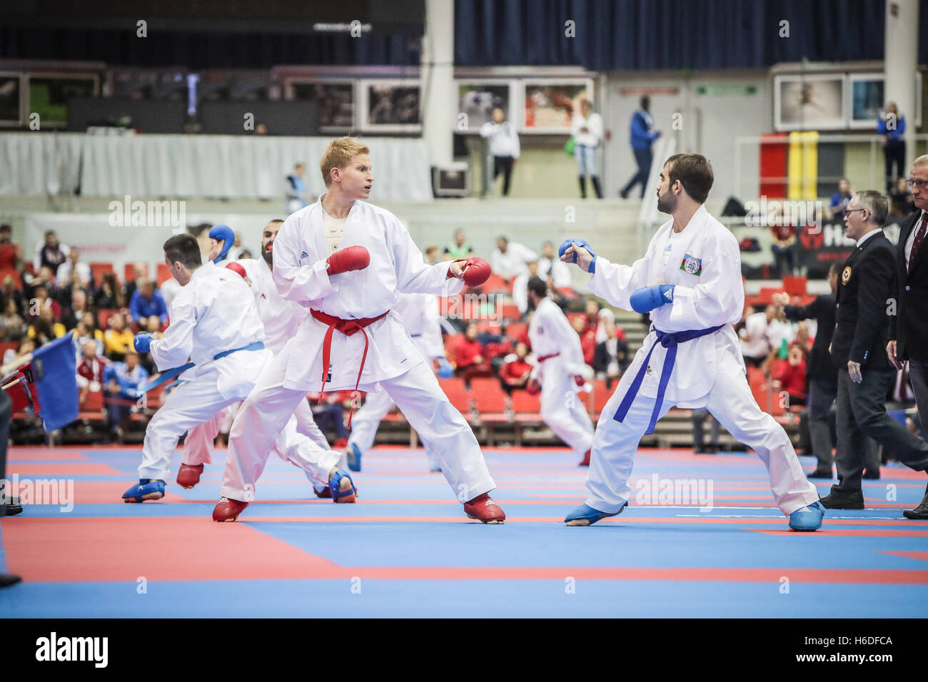 Linz, Austria. 26, October, 2016. Rene Smaal - Rafael Aghayev - Male ...