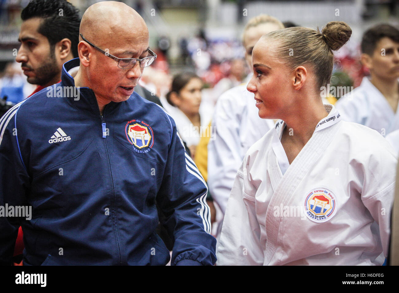 Linz, Austria. 26, October, 2016. Samantha van Loken (Netherlands) and ...