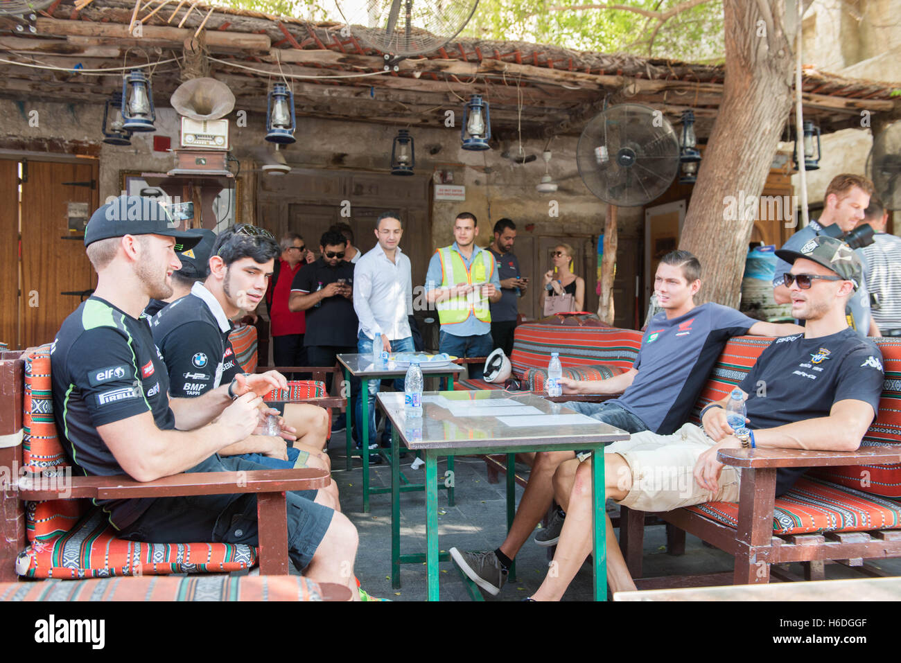 Souq Waqif Doha, Qatar. 27th Oct, 2016. Riders Tom Sykes, Leon Camire ...
