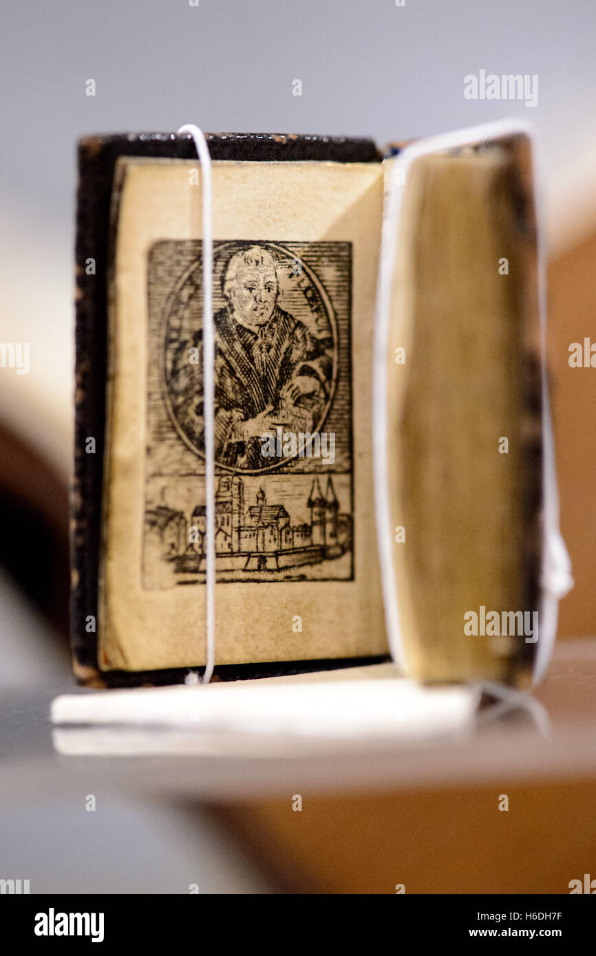 A bible measuring a few centimeters from 1816 can be seen during the ...