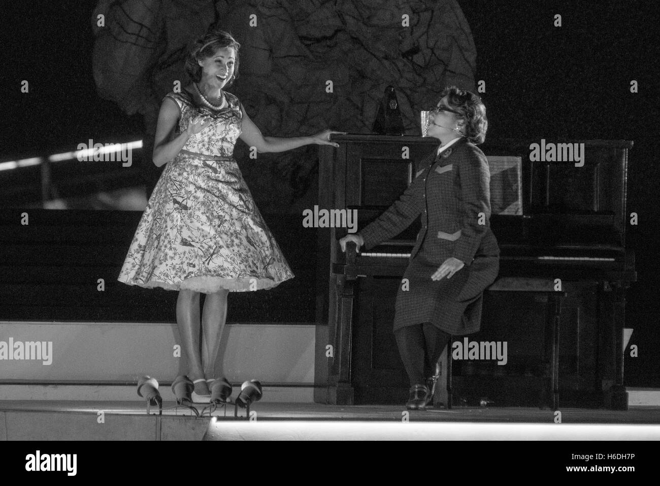 Opera stage singer performing Black and White Stock Photos & Images - Alamy