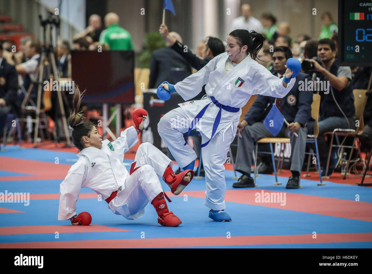 Linz, Austria. 27, October, 2016. Sara Cardin (Italy) Kumite Female ...