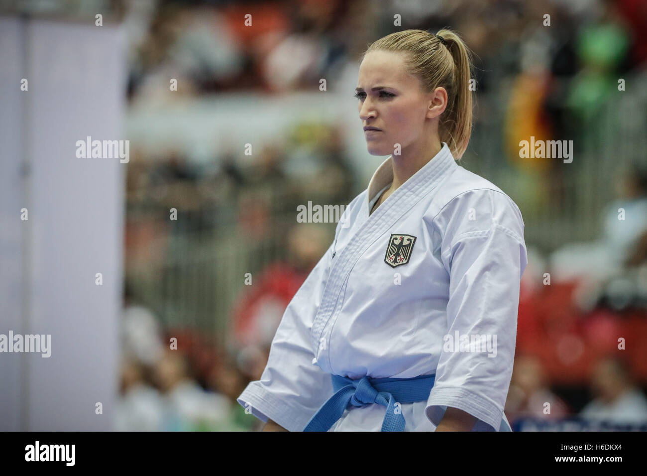 Linz, Austria. 27, October, 2016. Female Team kata, Team Germany World ...