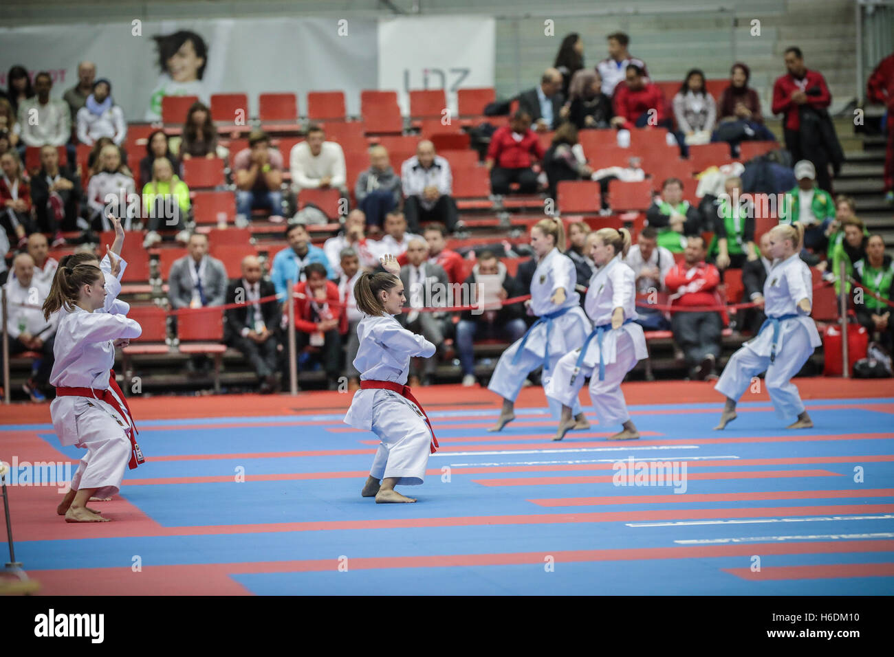Linz, Austria. 27, October, 2016. Team kata World Championship Karate ...