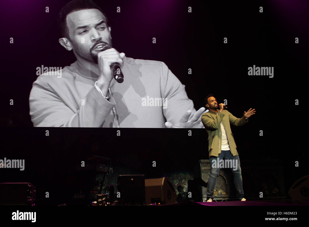 Craig David performing live on stage at the 2016 KISS Haunted House ...