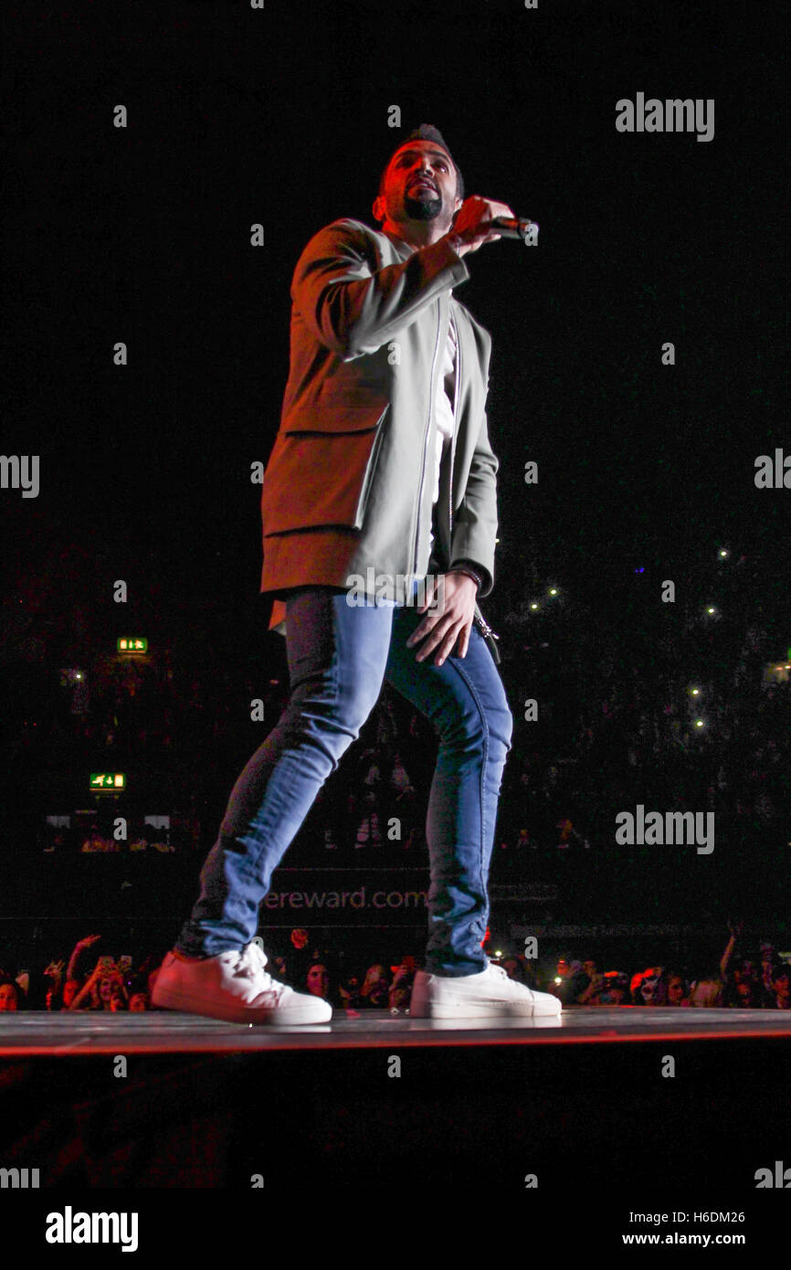 Craig David performing live on stage at the 2016 KISS Haunted House ...