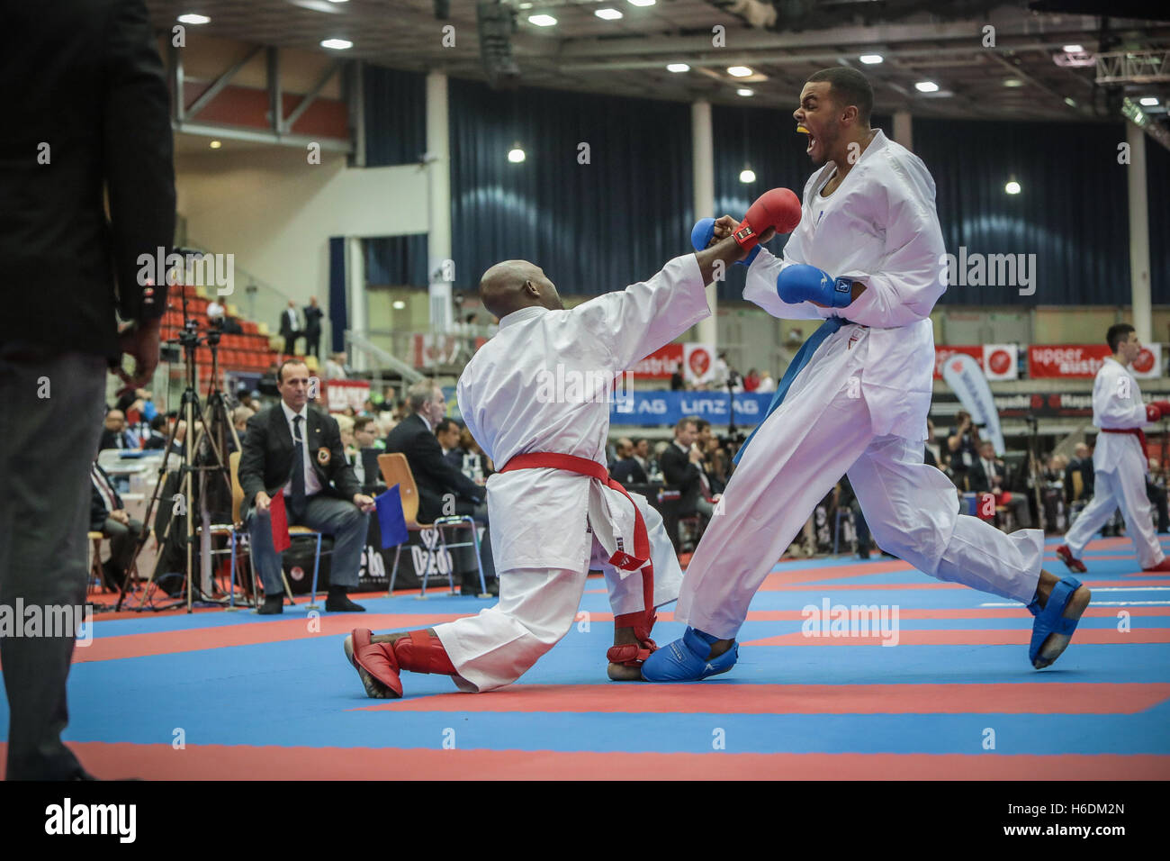 Linz, Austria. 27, October, 2016. Male Kumite Teams, Team Netherlands ...