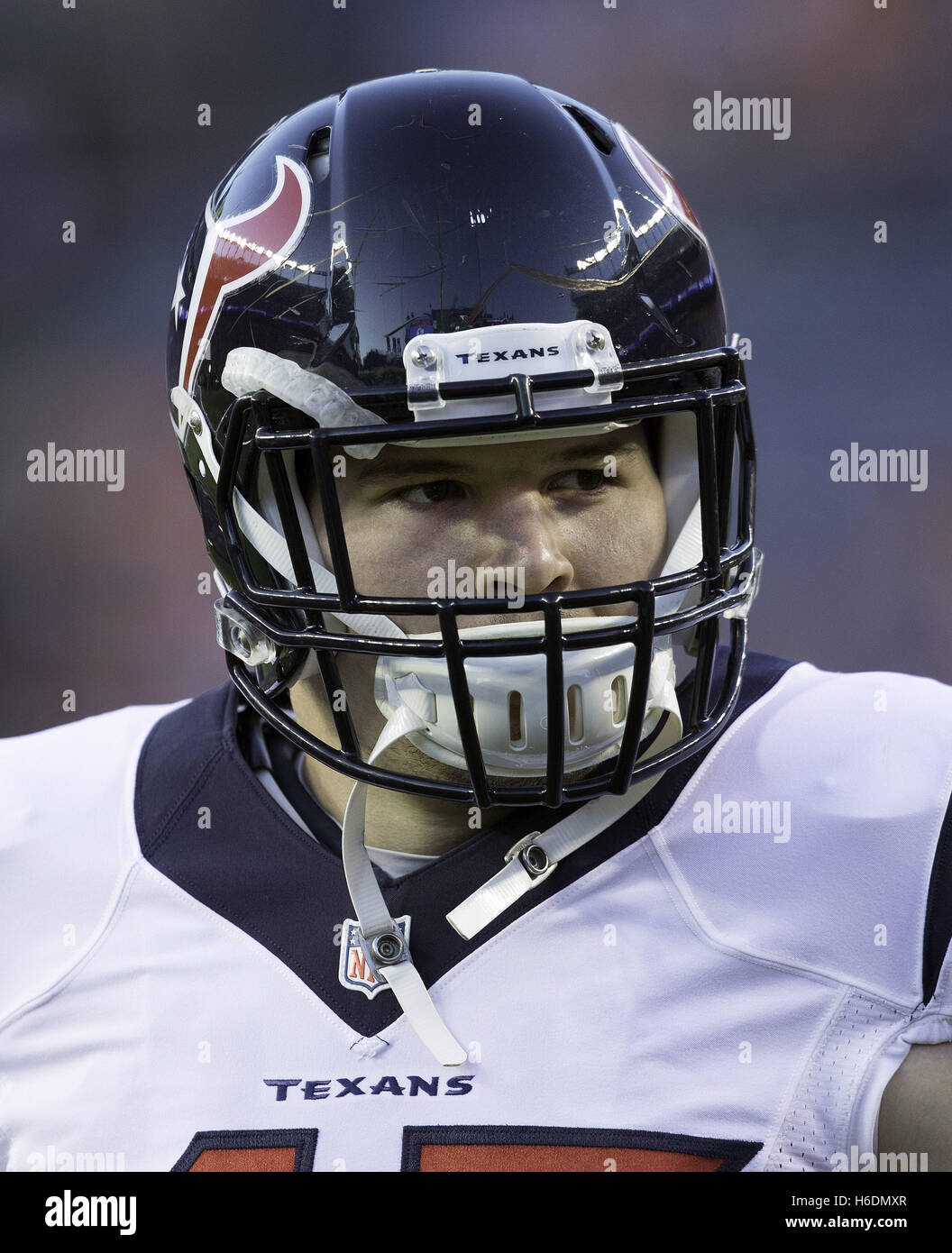 Broomfield, Colorado, USA. 24th Oct, 2016. Texans FB JAY PROSCH looks ...