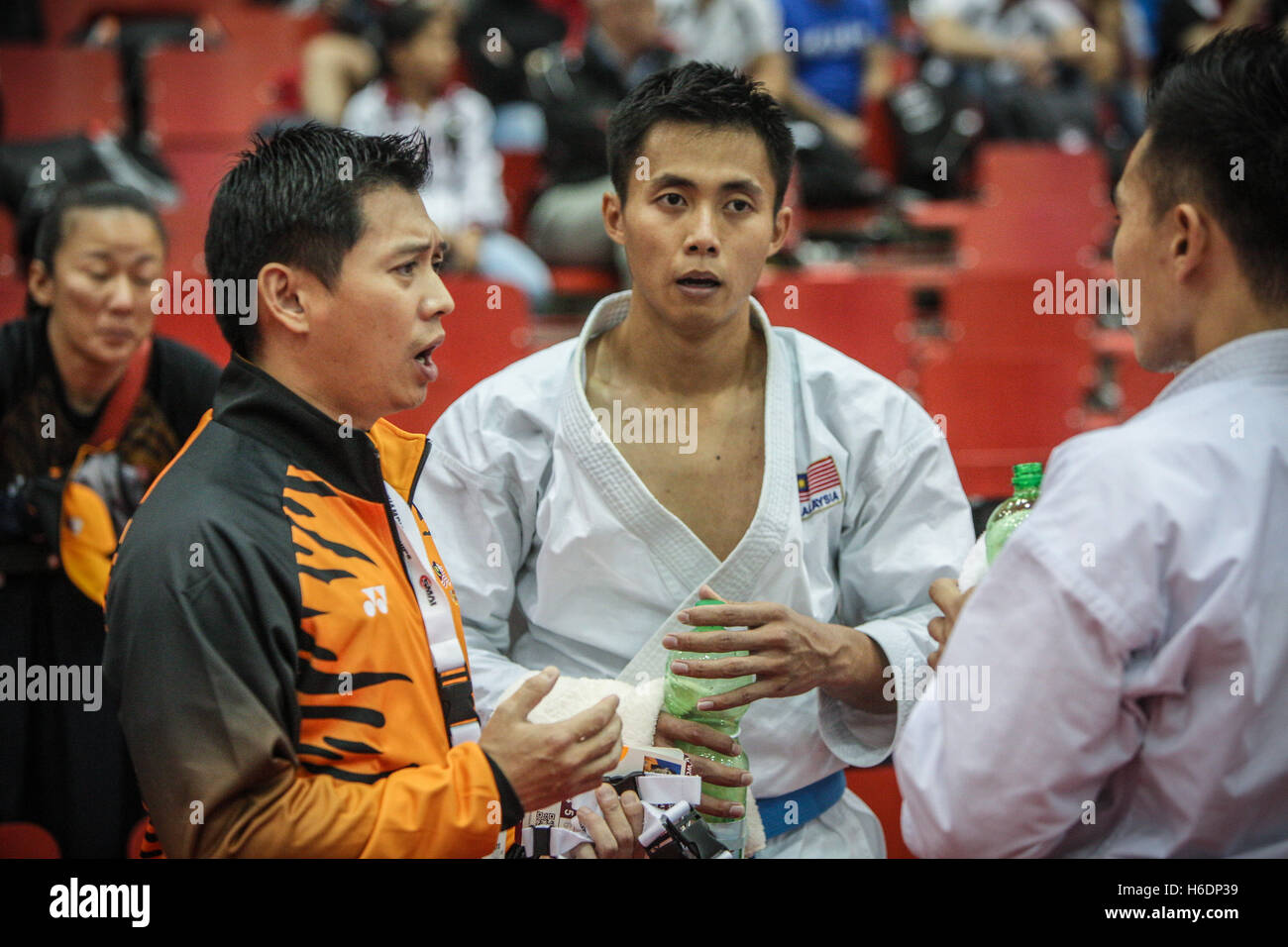 Linz, Austria. 27, October, 2016. Team kata, Team Malasya World ...