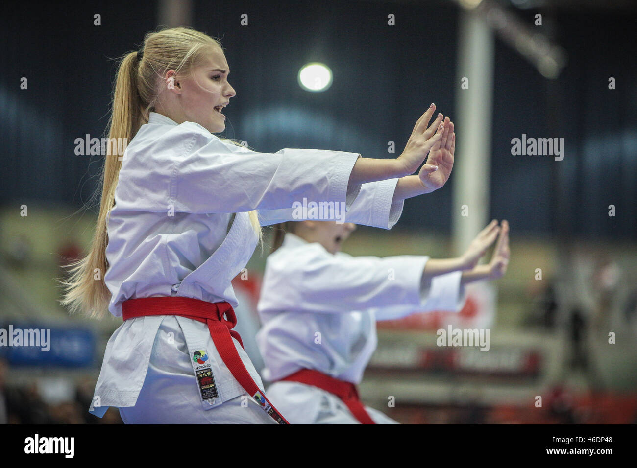 Linz, Austria. 27, October, 2016. Female Team kata, Team Russia World ...
