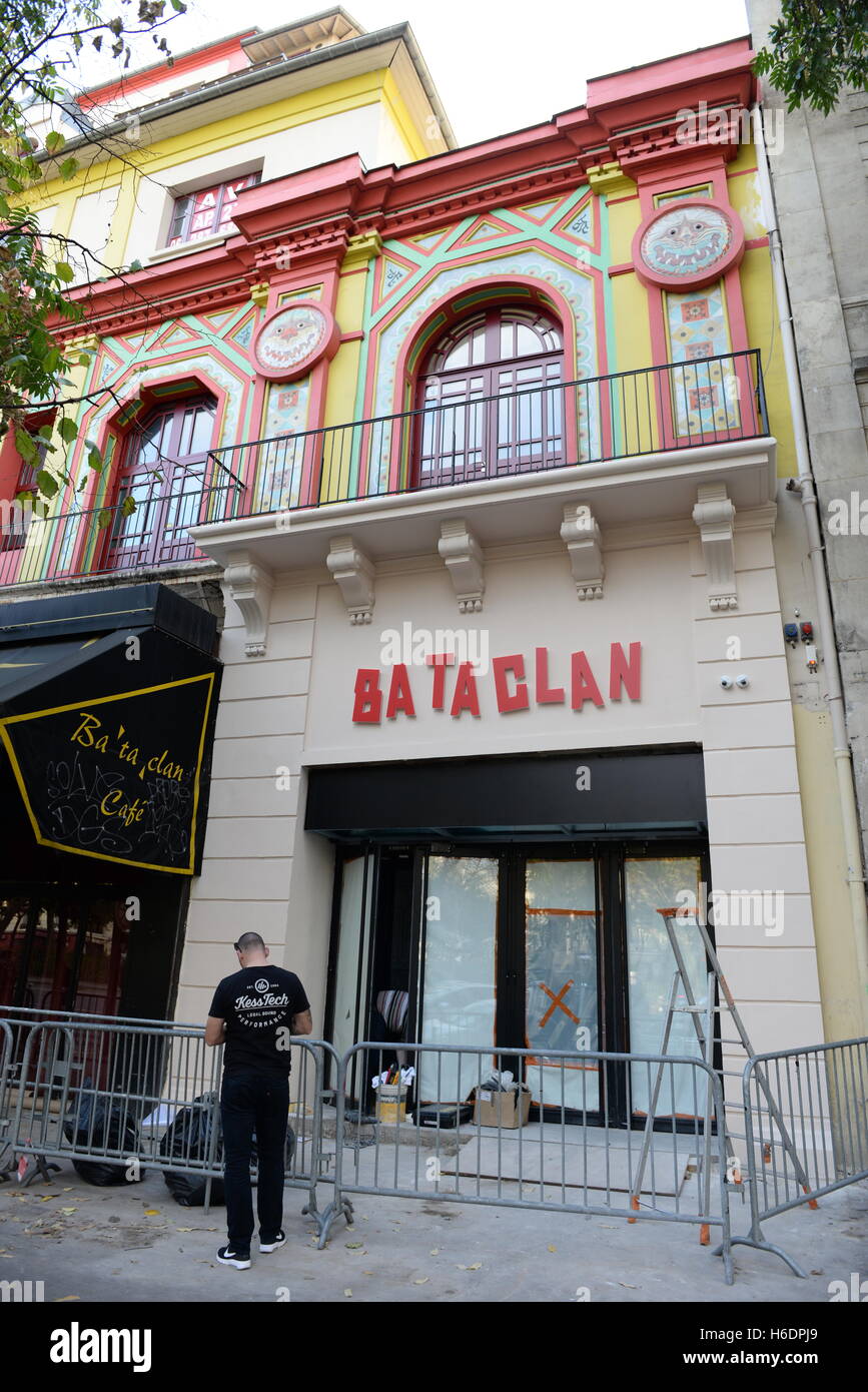 Paris, France. 27th Oct, 2016. The Bataclan theatre in Paris reveals ...