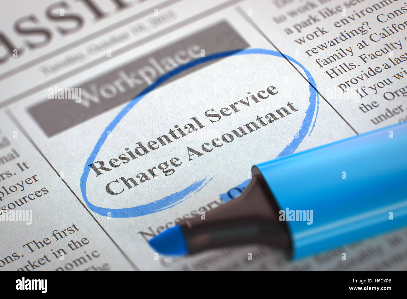 We're Hiring Residential Service Charge Accountant. 3D Stock Photo - Alamy