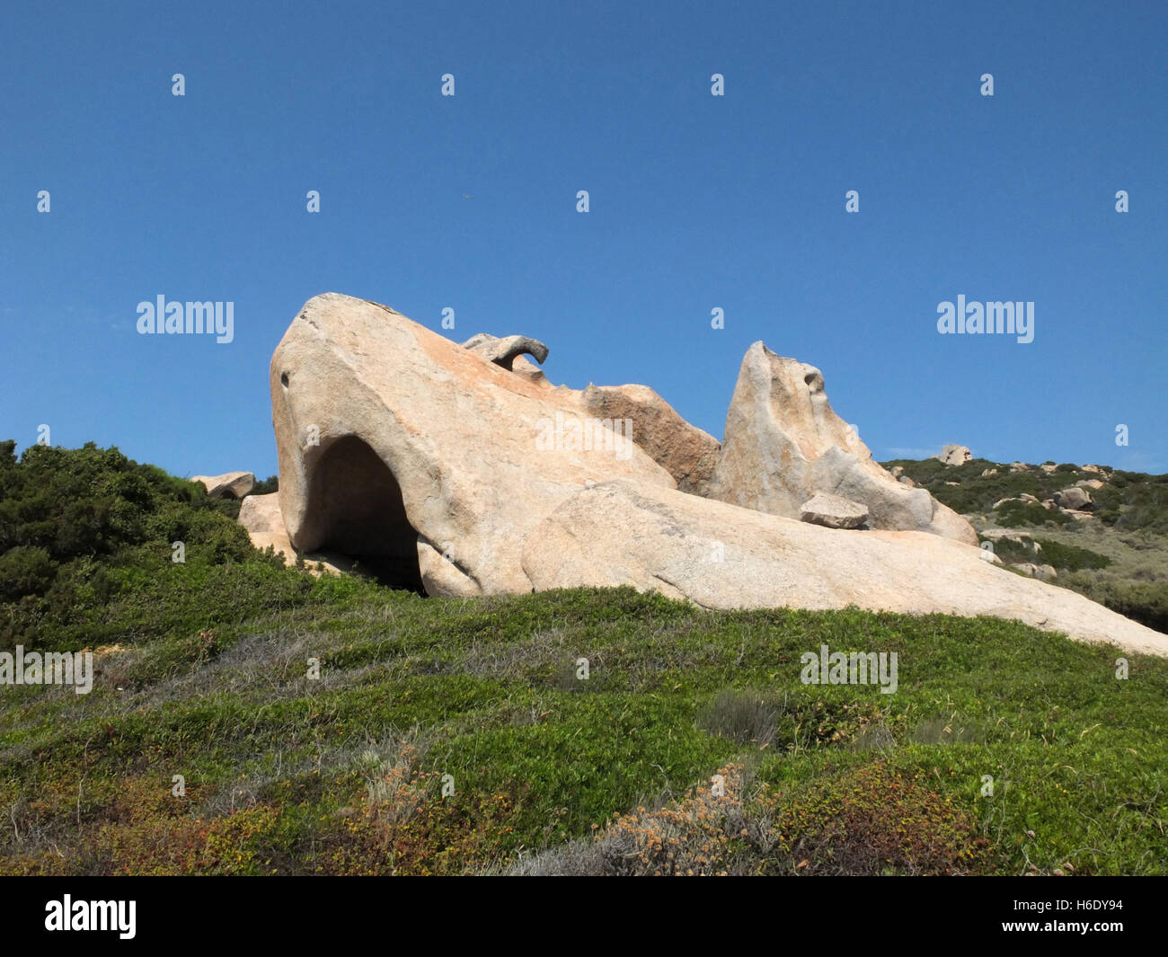 Palau, Sardinia. The "shark's head" granite rock Stock Photo - Alamy