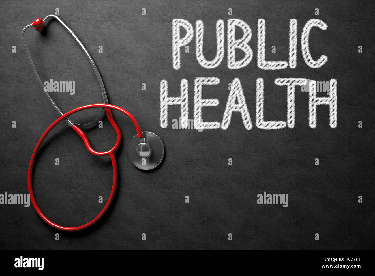 Chalkboard with Public Health Concept. 3D Illustration Stock Photo - Alamy