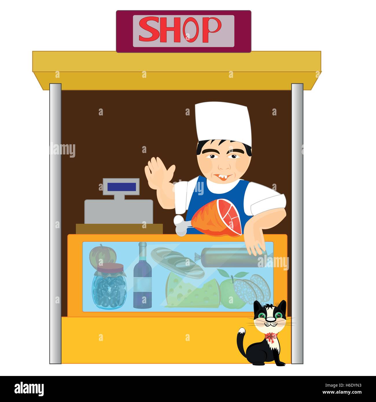 Small grocery shop Stock Vector Image & Art - Alamy
