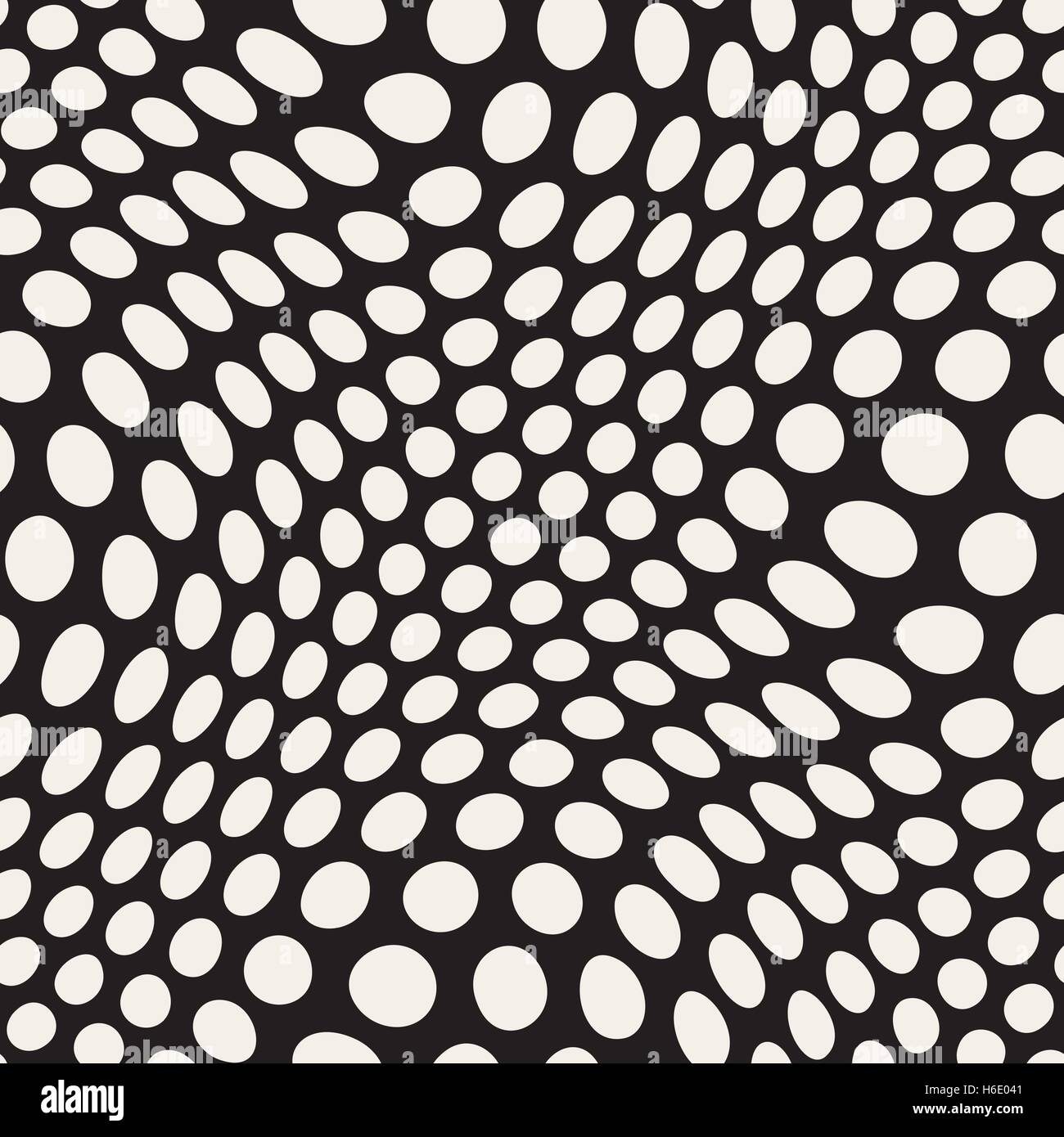 Vector Seamless Irregular Polka Dots Distorted Pattern. Abstract ...