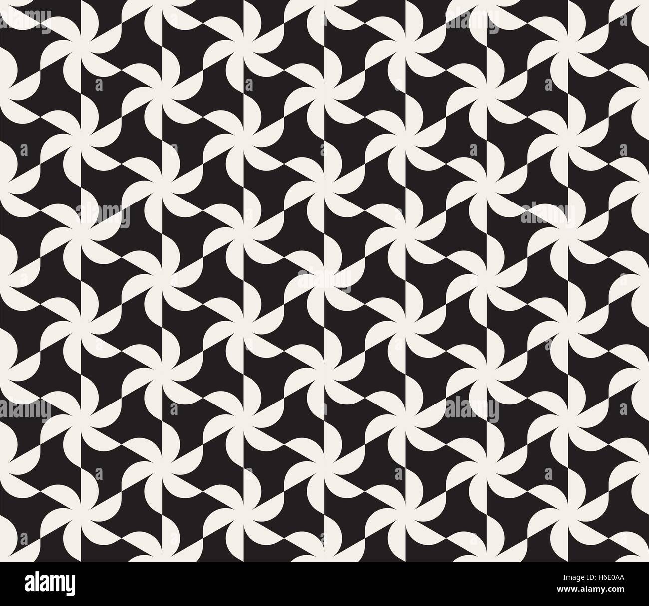 Vector Seamless Black and White Triangular Lattice Pattern. Abstract ...