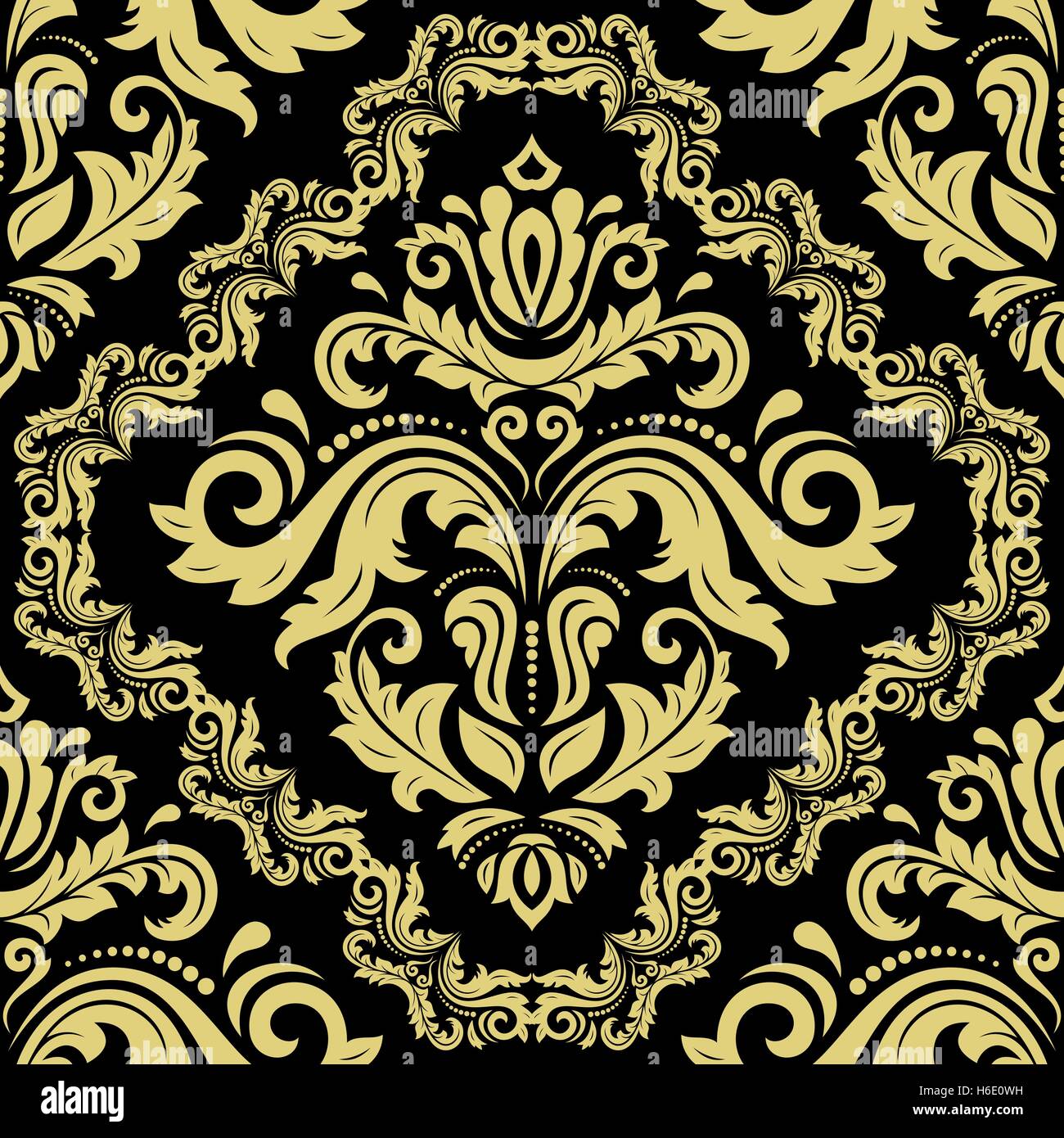 Seamless Damask Vector Background Stock Vector Image & Art - Alamy