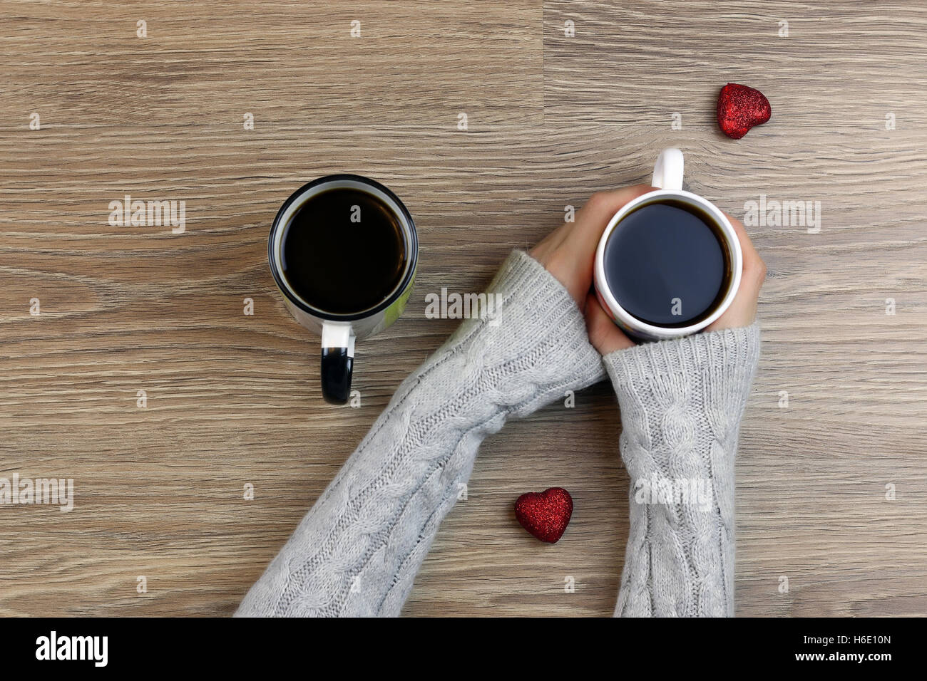 hand coffee background couple Stock Photo - Alamy
